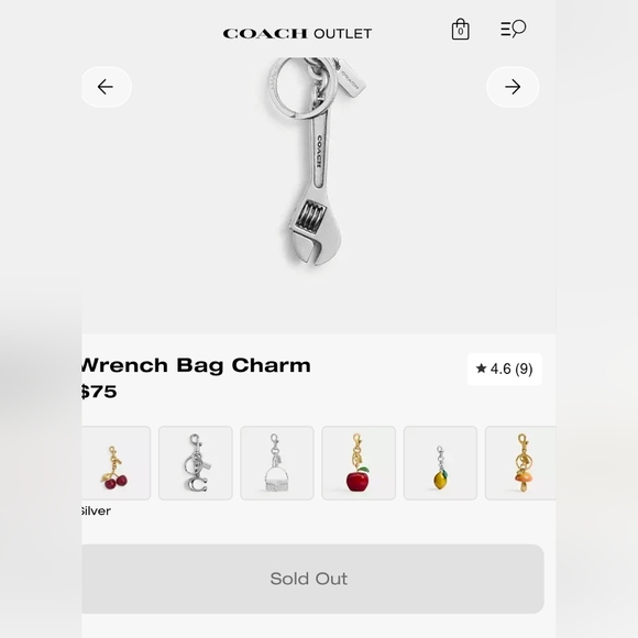 Coach | Accessories | Coach Silver Wrench Keychain | Poshmark